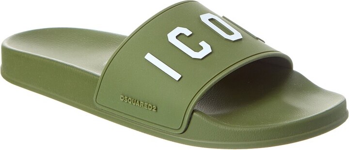 DSQUARED2 Icon Rubber Slide - ShopStyle Flip Flop Sandals