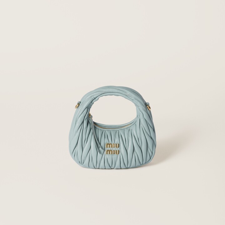 Miu Miu Wander matelassé nappa leather hobo mini-bag - ShopStyle