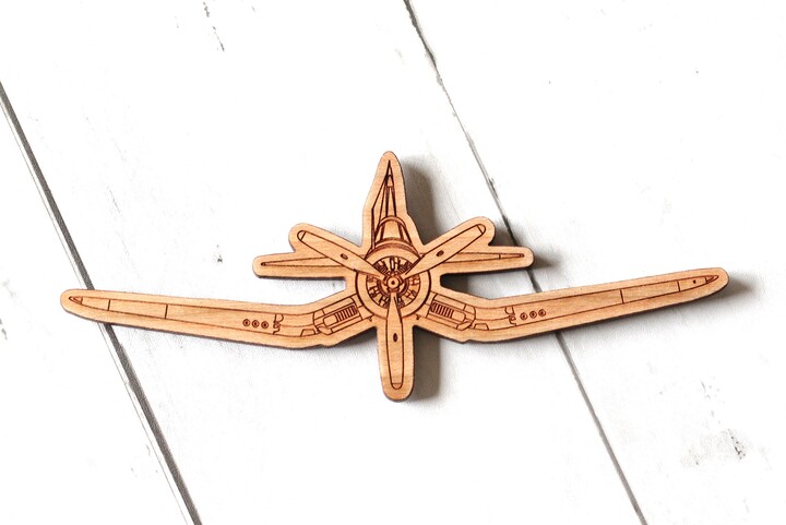 Etsy Vought F4U Corsair Wooden Airplane Magnet, Laser Cut, Front View ...