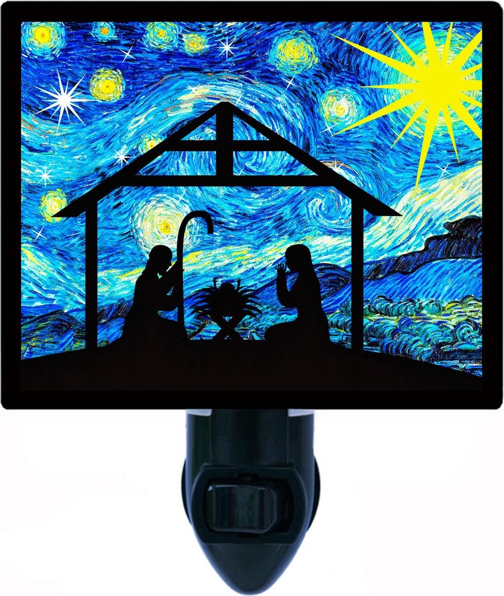 Etsy Christmas Decorative Photo Night Light, Bethlehem Starry Night ...