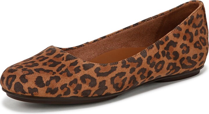 Naturalizer Womens Maxwell Ballet Flat Cheetah Print Suede 6.5 M ...