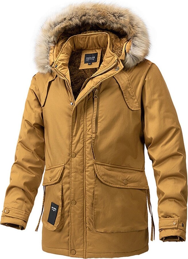 Generic Long Sleeve Puffer Jackets for Mens Winter Fall Casual with ...