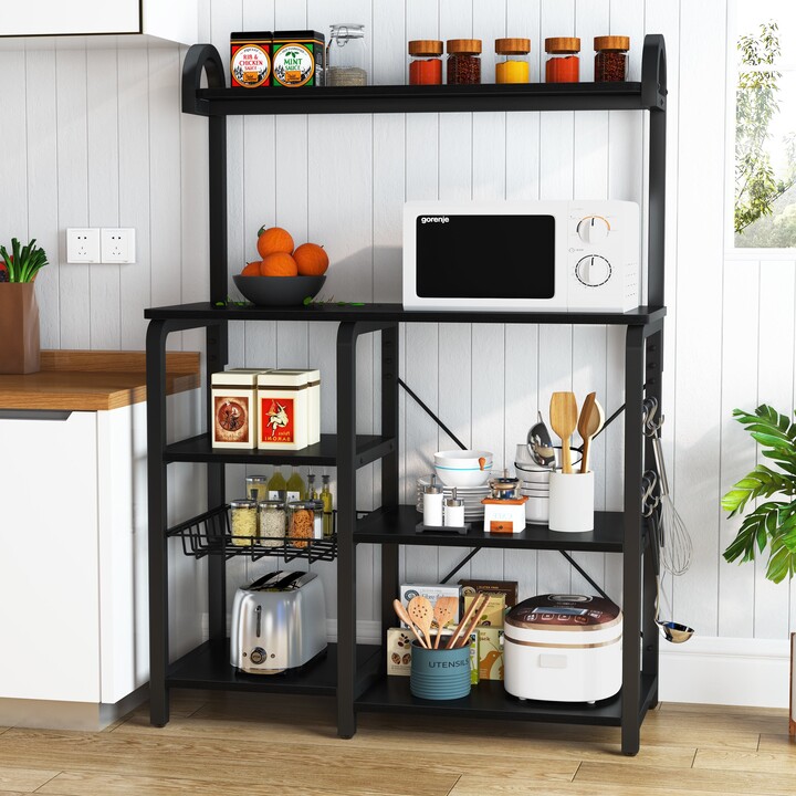 Tribesigns Baker's Rack 5-Tier Microwave Oven Stand with Wire Basket ...