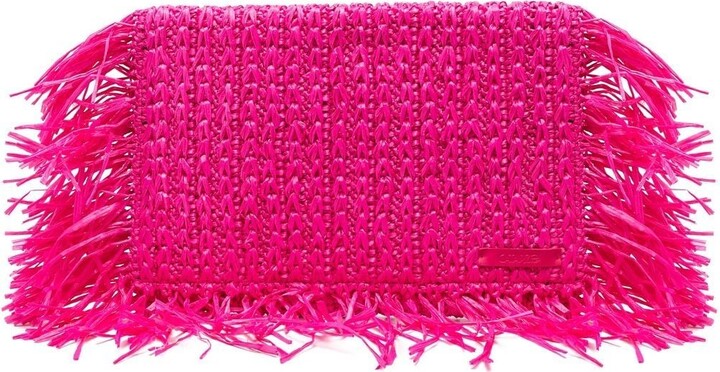 Catarzi Large Woven-Raffia Clutch Bag - ShopStyle