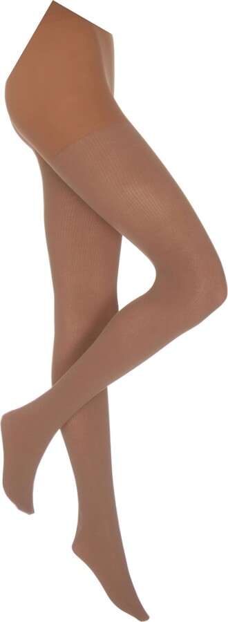 Cosyfeet Extra Roomy Softhold® Warm Ribbed Tights 80 Denier - Natural ...