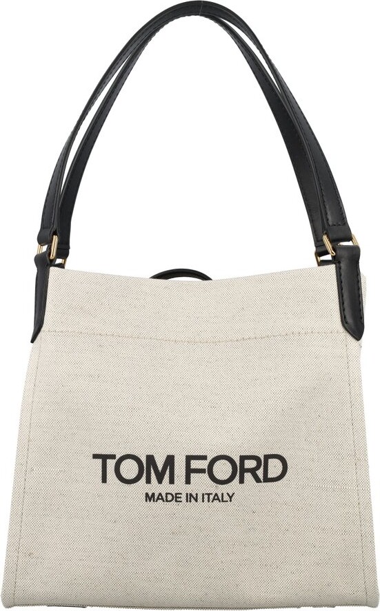 Tom Ford Logo Printed Open-Top Tote Bag - ShopStyle