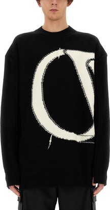 Off-White intarsia Arrow jumper - ShopStyle Crewneck Sweaters