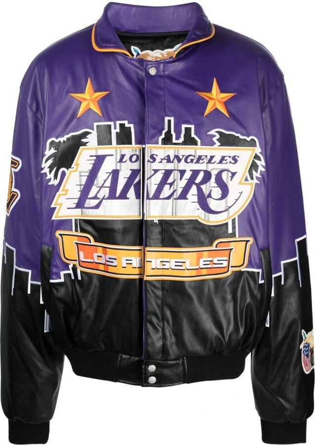 JEFF HAMILTON Skyline LA Lakers bomber jacket - ShopStyle