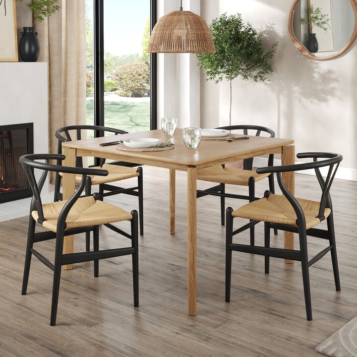 Dunelm Hudson 4 Seater Square Extendable Dining Table, Oak Oak - ShopStyle