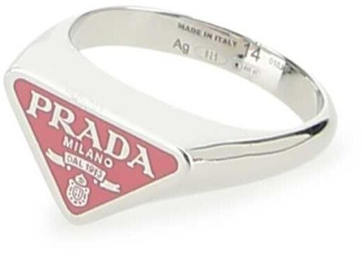 Prada Triangle Logo Symbole Ring - ShopStyle