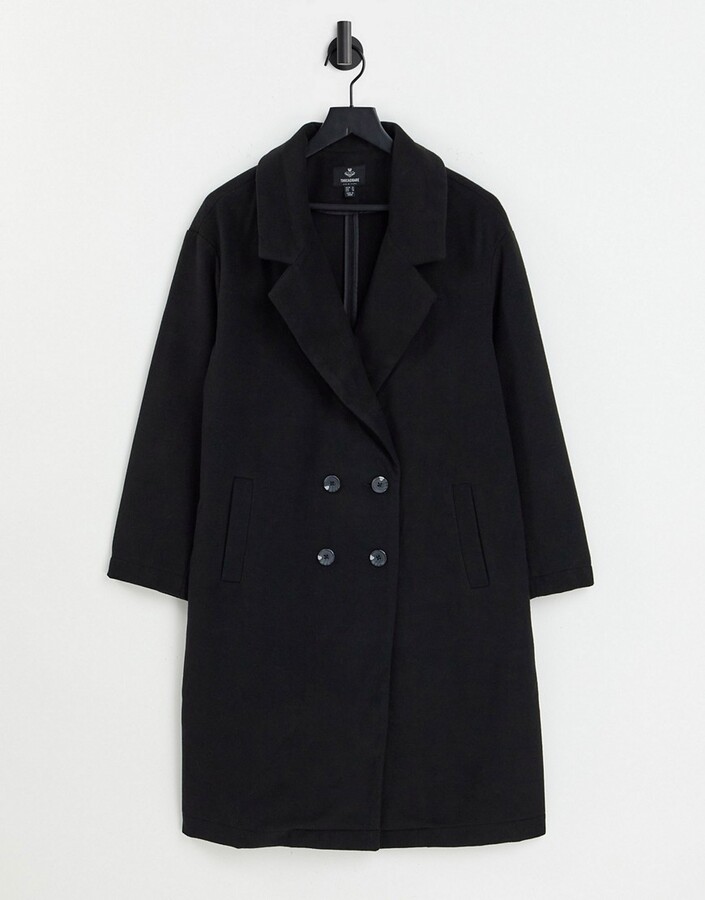 Threadbare coat in black - ShopStyle