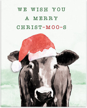 The Holiday Aisle Straughter We Wish You a Merry Christ-Moo Easelback ...