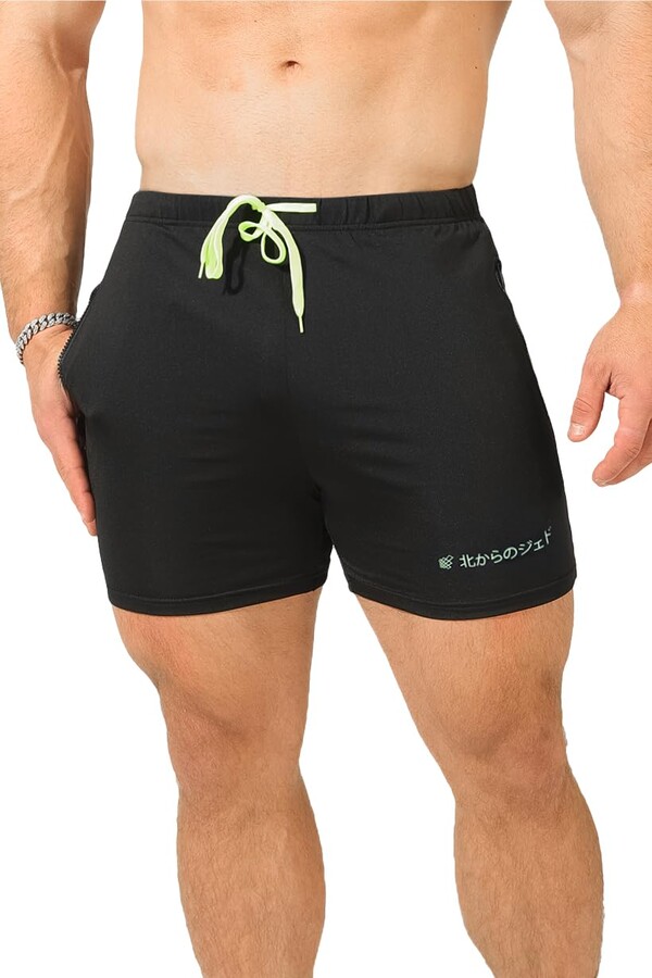 Jed North Men's Fitted 4" Shorts Bodybuilding Workout Gym Running Tight ...