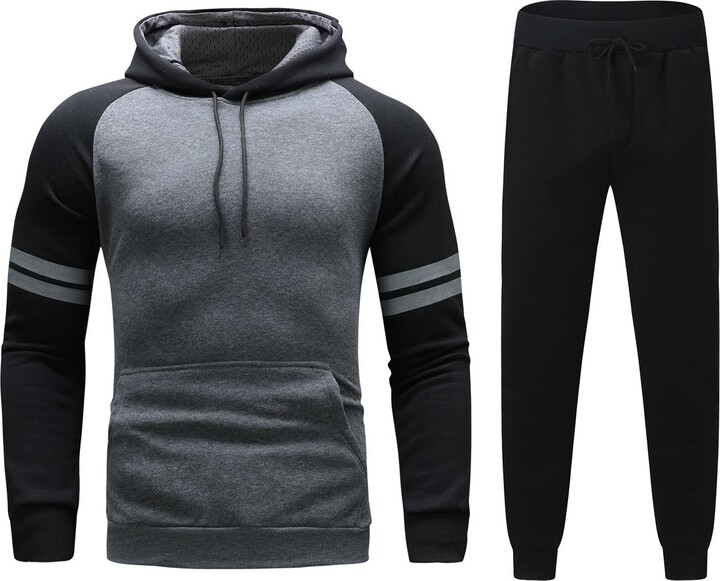 iTNHFP Men's Tracksuits Jogging Sets Loose Fitting Tracksuit Mens Full ...