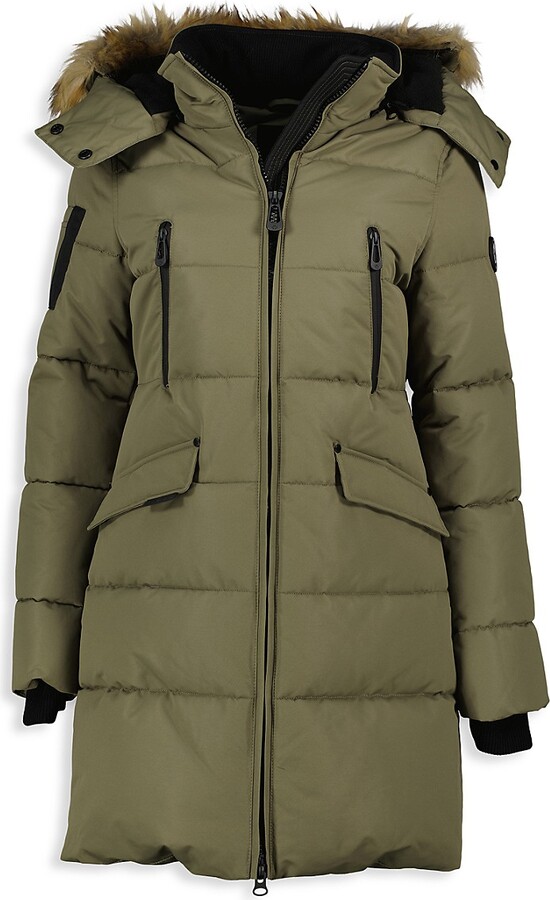 Noize Addie Faux Fur-Trim Quilted Parka - ShopStyle Coats