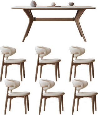 A Bestiary Living Solid wood rock board simple dining table sets ...