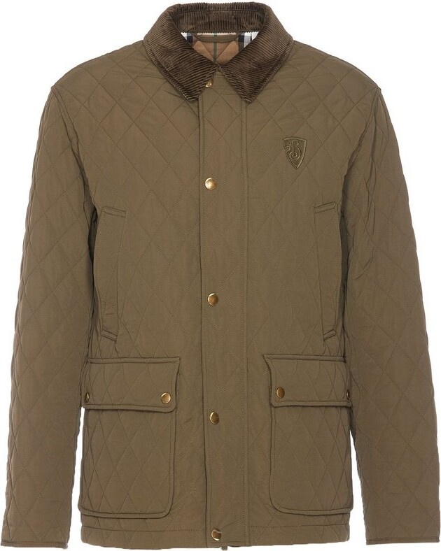Burberry Logo Patch Quilted Jacket - ShopStyle