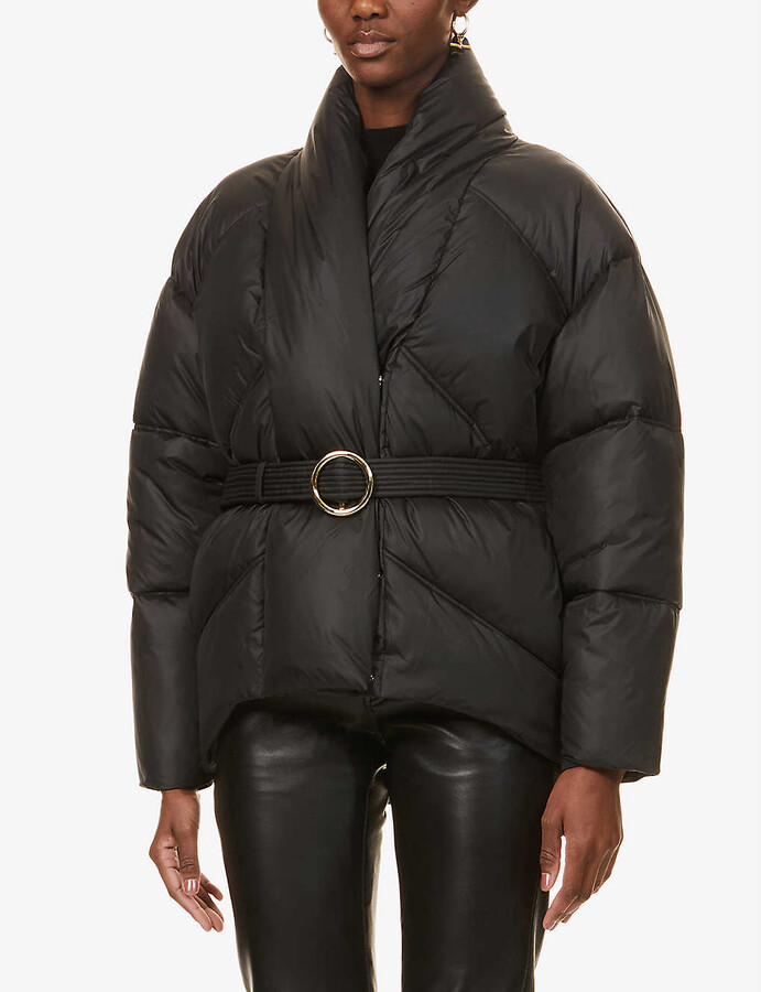 Frame Belted recycled nylon and polyester-blend puffer jacket - ShopStyle