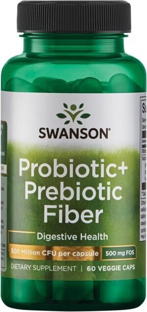 Swanson Health Products Swanson Probiotic+ Prebiotic Fiber 500 Million ...