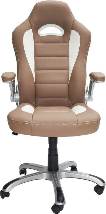 GEROJO Camel High Back Sport Race Executive Office Chair with Flip-Up ...