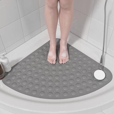 Symple Stuff Large Corner Shower Mat Non Slip - 27.5 X 27.5 Inches ...