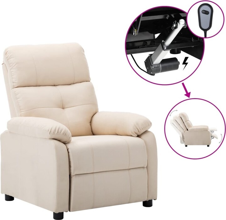 Global Pronex Electric TV Recliner Chair Brown Fabric - ShopStyle