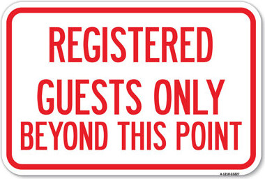 SignMission Registered Guests Only Beyond This Point/23227 - ShopStyle ...