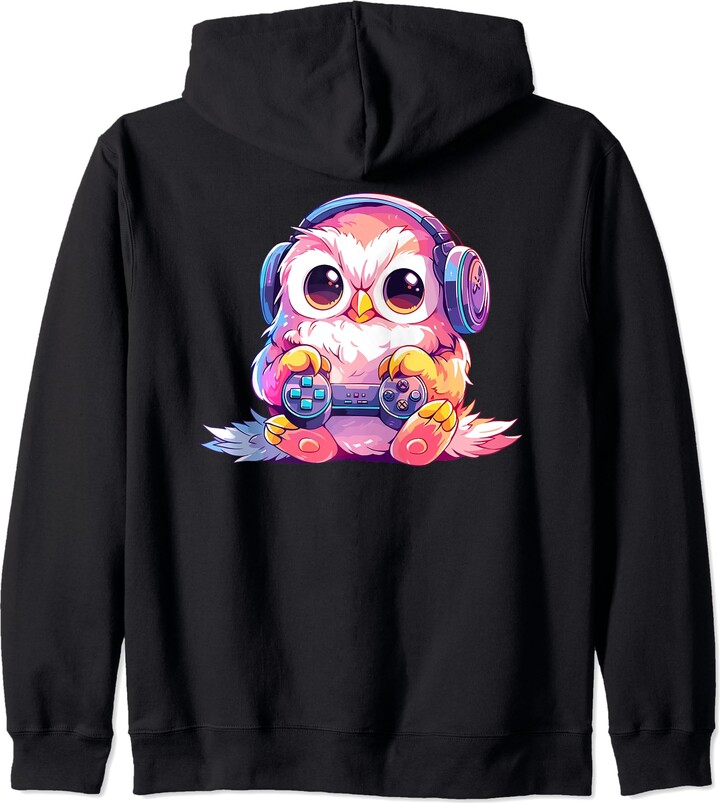 Kawaii Gamer Owl Anime Designs Gamer Owl Kawaii Owl Anime Funny Gaming ...