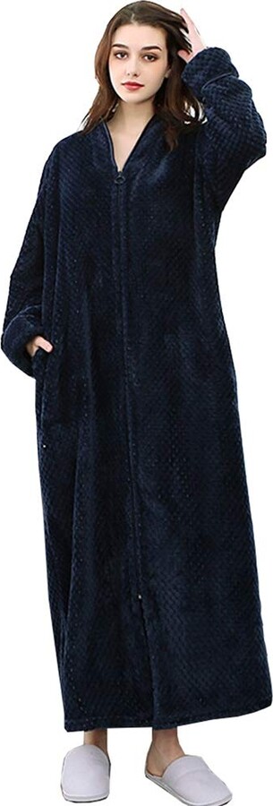 GSNOW Fur Dressing Gown Women Cosy Warm Maternity Gown Wife Nightwear ...
