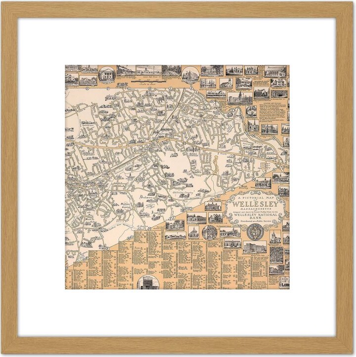 Artery8 1960 Ernest Dudley Chase Map Wellesley Massachusetts 8X8 Inch ...