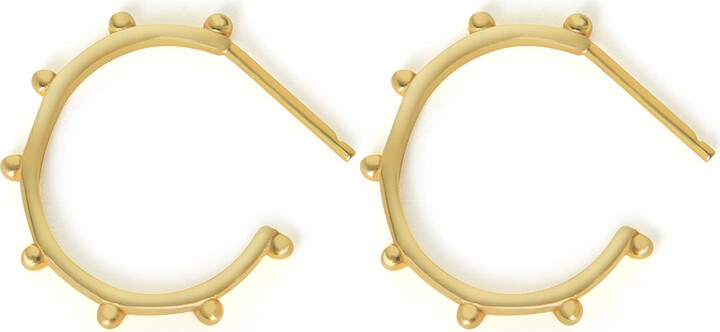 Moolae Solid Gold Eterno Dotted Hoops - ShopStyle Earrings
