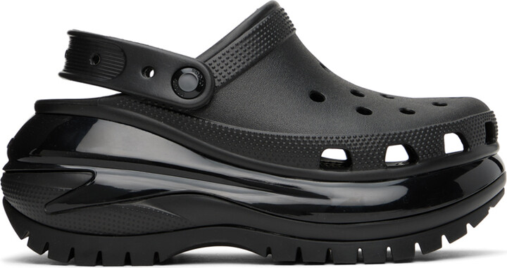 Crocs Black Mega Crush Clogs - ShopStyle Sandals
