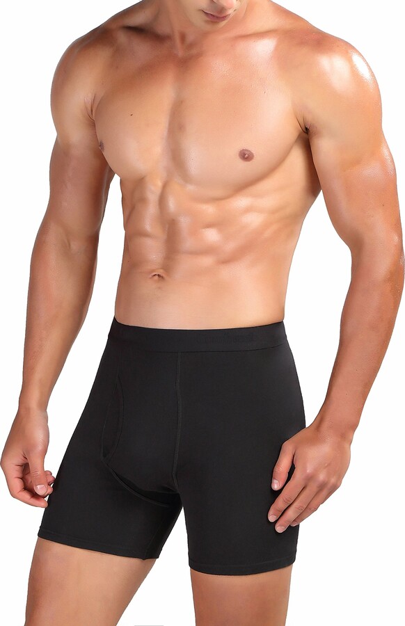 Comfneat Men's 7-Pack Boxer Briefs Stretchy Cotton Spandex Underwear ...