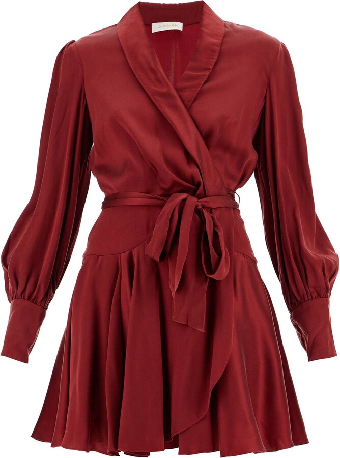 Zimmermann Women's Silk Wrap Mini Dress With Nine Words - ShopStyle