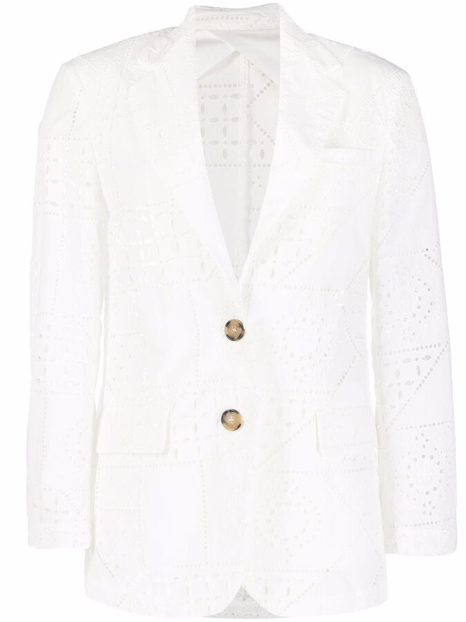 MSGM Perforated-Design Jacket - ShopStyle