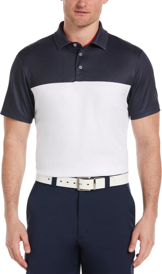 Pga Tour Men's Airflux Colorblock Short-Sleeve Golf Polo Shirt - ShopStyle