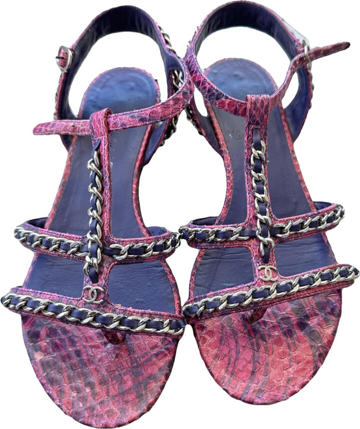 Chanel Python sandal - ShopStyle