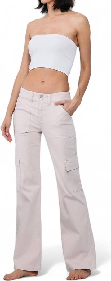 sneak peek Mid Rise Slim Boot Cut Cargo Pants In Whisper White - ShopStyle