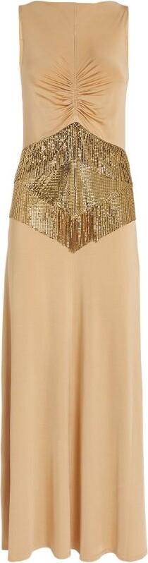 Rabanne Chainmail-Panel Maxi Dress - ShopStyle