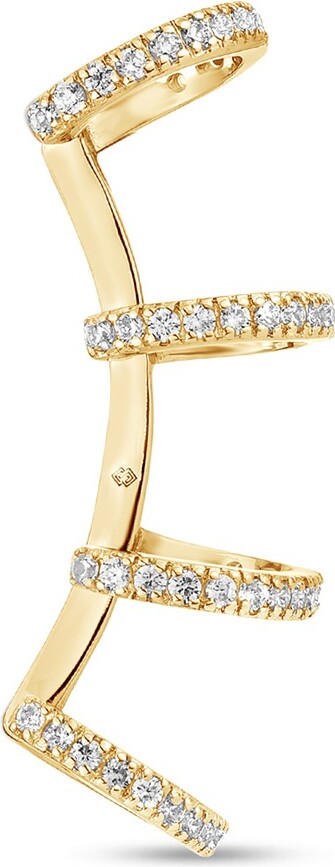 SALLY SKOUFIS - Edge Ear Cuff With Man Made White Diamonds In Gold - ShopStyle Fine Jewellery