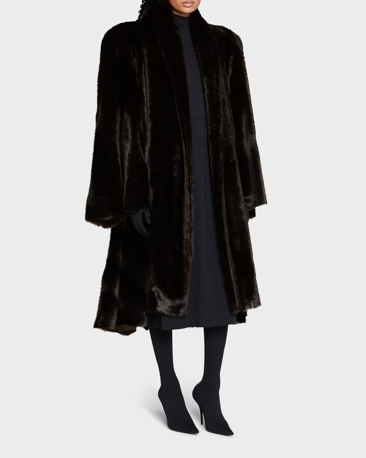 Balenciaga Fake Mink Oversize Coat - ShopStyle