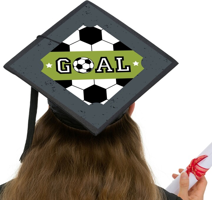Big Dot Of Happiness Grad Soccer - Graduation Cap Decorations Kit ...