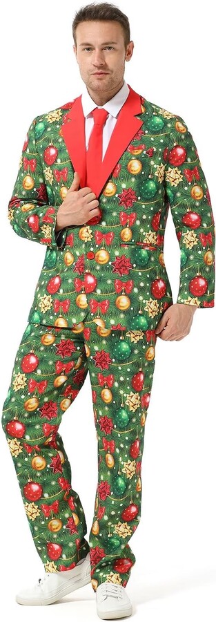 U LOOK UGLY TODAY Men's Christmas Suit Party Funny Novelty Xmas Jacket ...