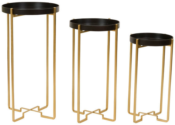 Aspire Home Accents Heming Black & Gold Accent Tables , Set of 3 - ShopStyle Living Room Collections