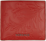 Versace Red Embossed Barocco Bifold Wallet - ShopStyle