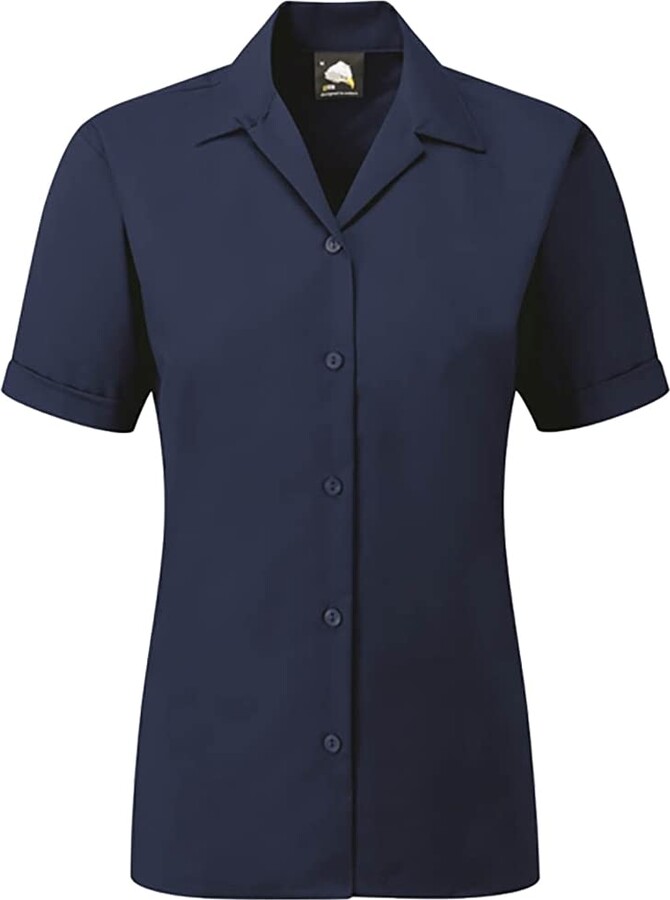 Metzuyan WS-SS21 ORN Ladies Premium Oxford Short Sleeve Blouse Office Range of Sizes and Colours ...