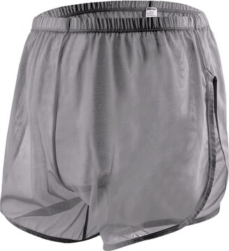 BIATWOWR Men'S Sexy Mesh Boxer Briefs Sheer See Through Shorts Loose ...