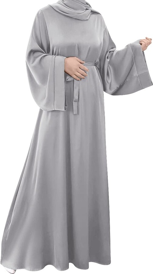 IBTOM CASTLE Women Muslim Abaya Dress Dubai Burka Modest Islamic Robe ...