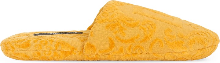 Dolce & Gabbana Casa Terry Cotton Dg Slippers - ShopStyle Flats