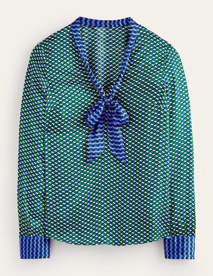 Boden Bow Front Soft Blouse - ShopStyle